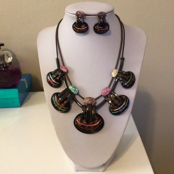 Boutique jewelry. | Jewelry | New Rare Black Colorful Jewelry Set ...